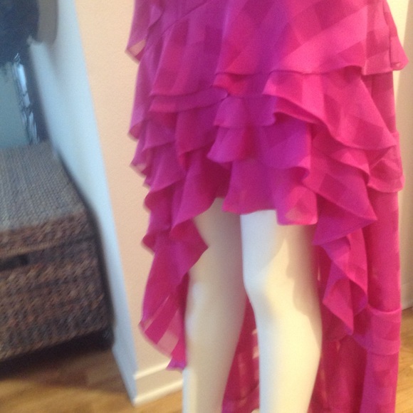 RACHEL Rachel Roy | Dresses | Rachel Roy Pink Ruffle Asymmetrical Dress ...